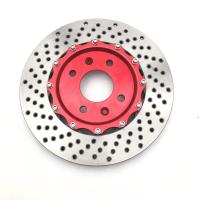 China HT250 Drilled Brake Rotor J hook Disc Brake Rotor 355*32mm for sale