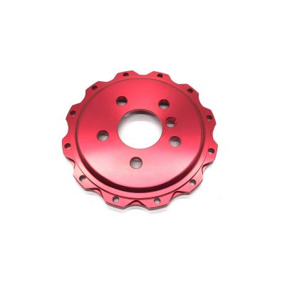 China 21in Wheel E92 Car Red Brake Disc Bell 7075 Aluminum Customized Color for sale