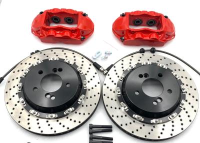China HT250 Rear Car 4 Pot Brake Kits For Cars Caliper Full Floating Bell 355*28mm for sale