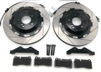 China HT250 Rear Car 4 Pot Brake Kits For Cars Caliper Full Floating Bell 355*28mm for sale