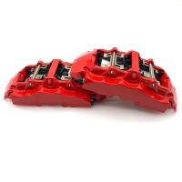 China 355x32mm Disc 8 Pot Brakes 18inch Wheel Red Brake Caliper Set for sale