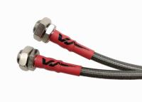 China Convex Nozzle Flexible Steel Braided Brake Line For Brake Fluid Delivering for sale