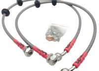 China Convex Nozzle Flexible Steel Braided Brake Line For Brake Fluid Delivering for sale