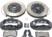 China Aluminum 6 Pot Brake Kit T6 Alloy Black Drilled And Slotted Rotors 410*36mm for sale