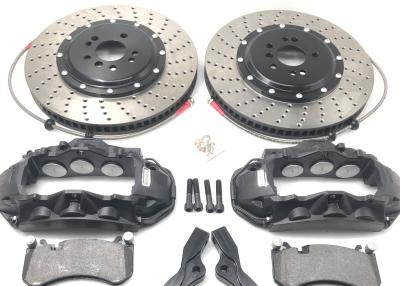 China Aluminum 6 Pot Brake Kit T6 Alloy Black Drilled And Slotted Rotors 410*36mm for sale
