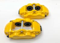 China AP9200 18In Wheel Front Car Brake Kit Yellow 4 Pot Caliper 355*28mm for sale