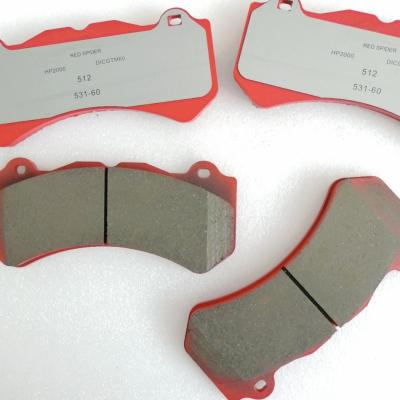 China HP2000 GT6 Semi Metallic Brake Pads 65mm Friction Coefficient for sale