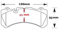 China HP2000 GT6 Semi Metallic Brake Pads 65mm Friction Coefficient for sale