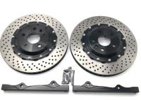 China Jekit Car Drilled Brake Disc Front 330*28mm Brake Disc Bracket for sale