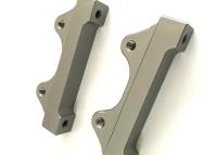 China Aluminum 6061-T6 Brake Caliper Bracket 65mm Bolts Oxidation Color for sale
