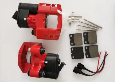 China 16in Wheel Red Tesla Brake Pads For Rear Double Caliper for sale