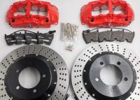 China HT250 365*34mm 8 Pot Brakes Drilled Brake Disc Caliper 226-10*D9 PCD for sale
