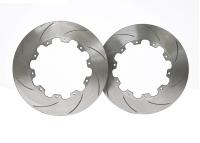 China 330*28mm Auto Brake Parts Cast Iron Front Grooved Brake Discs 2 Pcs for sale