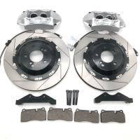 China HT250 Floating 4 Pot Brake Kit Rear Aluminum Bracket 330X28mm 20in Wheel for sale