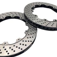 China 355x12 Drilled Brake Disc For Rear Wheel PCD 207-12 M6 Friction Surface 56 for sale