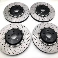 China 21in Wheel Drilled Perforated Brake Disc 405*34mm Grey Cast Iron HT250 for sale
