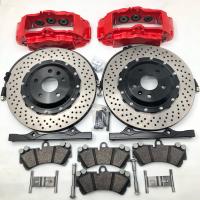 China Volkswagen Scirocco 6 Pot Brake Kit R Front Red Porsche 18z Caliper 350x32 Rotor for sale