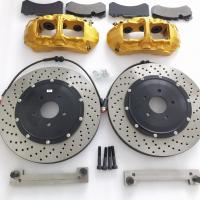 China 6 Pots Gold Brake Caliper 380*34mm Disc For Nissan GTR R35 for sale
