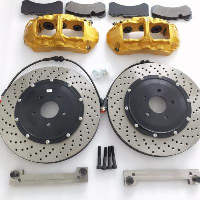 China 6 Pots Gold Brake Caliper 380*34mm Disc For Nissan GTR R35 for sale