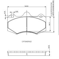 China 7040 Caliper And Brake Pad Friction Surface 55 For Street Driving for sale