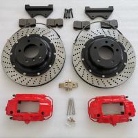 China Tesla F50 4 Pot Brake Kit 330*28mm Drilled Slot Disc for sale