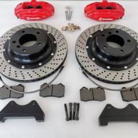 China Tesla F50 4 Pot Brake Kit 330*28mm Drilled Slot Disc for sale