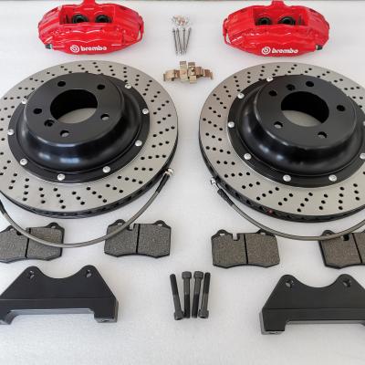 China Tesla F50 4 Pot Brake Kit 330*28mm Drilled Slot Disc for sale