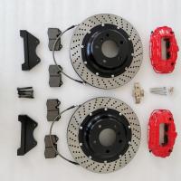 China Tesla F50 4 Pot Brake Kit 330*28mm Drilled Slot Disc for sale