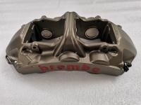 China 6 Position Car Brake Caliper GT6 Matte Gray Green Logo Customized for sale