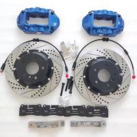 China Blue 4 Pot Brake Kit Rear Aluminum Bracket For Bmw E70 18IN for sale