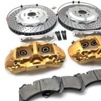 China Custom Gold GT6 Caliper Kit 355X32 Disc Flower Center Cap for sale