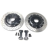 China Drilled Slot Cast Iron Brake Disc Rear 330*12mm Aluminum Bell for sale