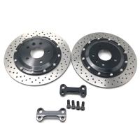 China Drilled Slot Cast Iron Brake Disc Rear 330*12mm Aluminum Bell for sale