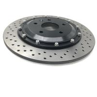 China Drilled Slot Cast Iron Brake Disc Rear 330*12mm Aluminum Bell for sale