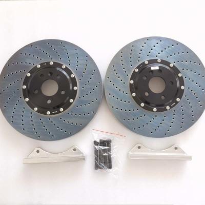 China Cast Iron Drilled Brake Disc 420*40mm For Audi A6 10 Pots Brake Caliper for sale