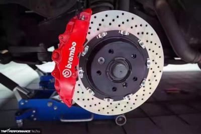 China Cast Iron 8 Pot Brakes Calipers 362*32mm Drilled Slot Disc For Audi S3 Rim 19 for sale