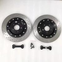 China Rear Enlarged Car Brake Disc 370*22mm Black Bell For BMW G38 for sale