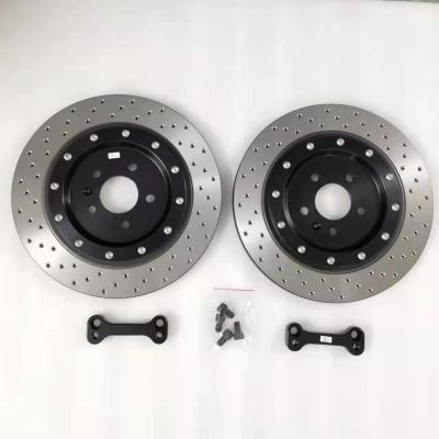 China Rear Enlarged Car Brake Disc 370*22mm Black Bell For BMW G38 for sale