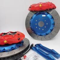 China GT4 Auto 4 Pot Brake Kit Red Caliper Blue Center Hub 355*28mm for sale
