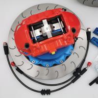 China GT4 Auto 4 Pot Brake Kit Red Caliper Blue Center Hub 355*28mm for sale