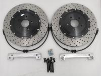 China 370*36mm Car Brake Disc Black Center Bell Brake Line Iron Bracket for sale