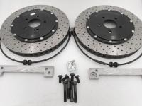 China 370*36mm Car Brake Disc Black Center Bell Brake Line Iron Bracket for sale