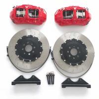 China 38.1mm 6 Pot Brake Kit Brembo Caliper 345*32mm Disc J Hook For Abarth for sale