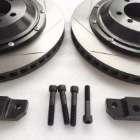 China Round Cast Iron Brake Disc 380*32 Slot Center Bell Bracket For Porsche 997 for sale