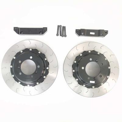 China CNC Aluminum Auto Brake Discs 380*28mm Center Bell Bracket For Porsche 991 Rear for sale