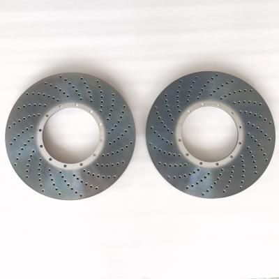 China Gray Cast Iron HT250 Brake Disc 420*40mm Drilled Disc Rotor For Audi for sale