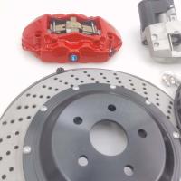China Four Pots Dual Rear Caliper Brembo GT4 With 380*28mm Driilled Disc For Alphard for sale