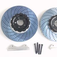 China 22 inch Cast Iron Brake Disc 420*40mm Perforated Rotor With Center Bracket for sale