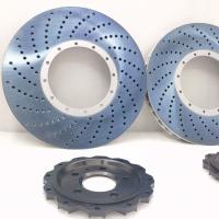 China Custom Cast Iron Brake Disc 420*40mm Hole With Black Alloy Center Bell for sale
