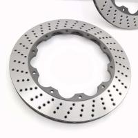 China 2pcs Car Wheel Brake Disc 400*28mm Drilled Rotor Gray Cast Iron for sale